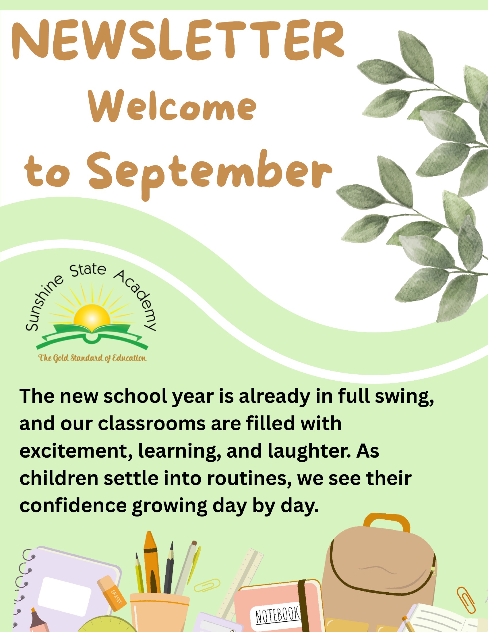 September 2025 | Sunshine State Academy, Hollywood FL